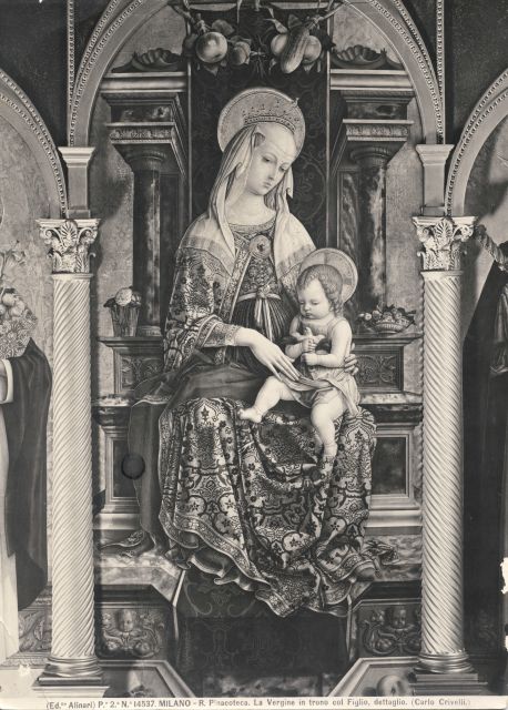 FONDAZIONE ZERI | ONLINE CATALOGUES : Crivelli Carlo, Madonna con Bambino in trono, San Pietro e ...